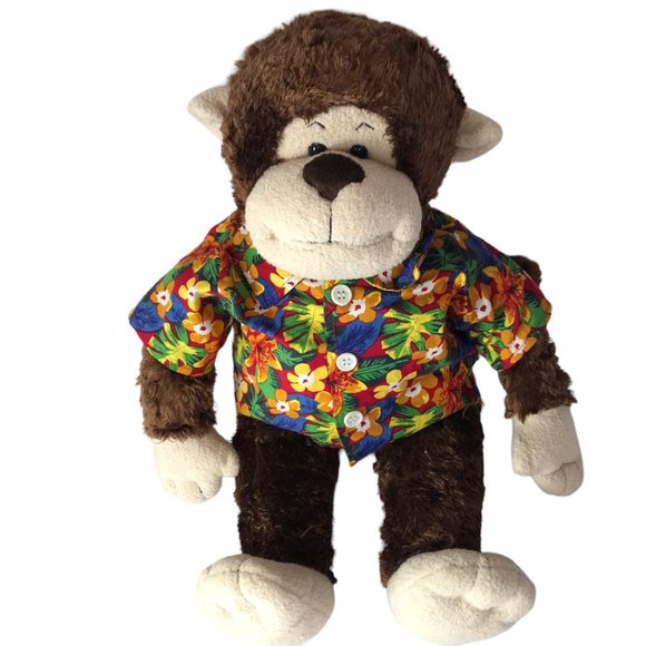 Build-A-Bear | Toys | Build A Bear Bab Monkey Brown With Hawaiian Shirt ...